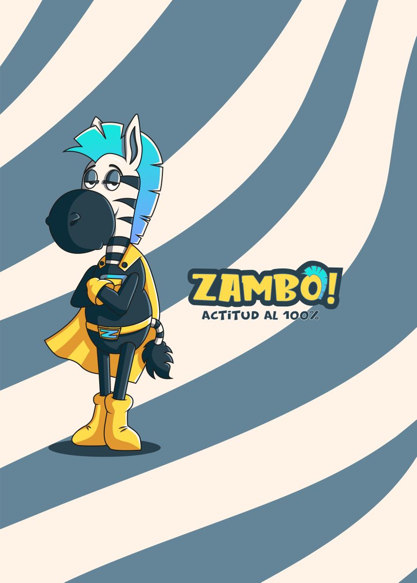 'ZAMBO SUPERHERO' Poster, picture, metal print, paint by Victor Perez ...