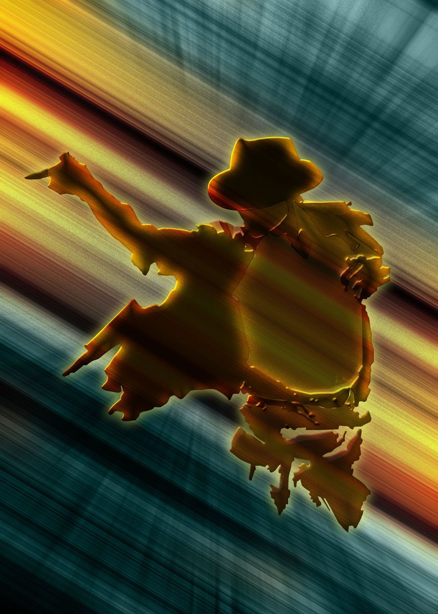 'MJ Neon Poster' Poster, picture, metal print, paint by Rockac | Displate