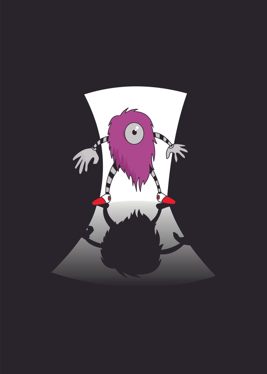 'shocked monster' Poster by Nurjali BD | Displate