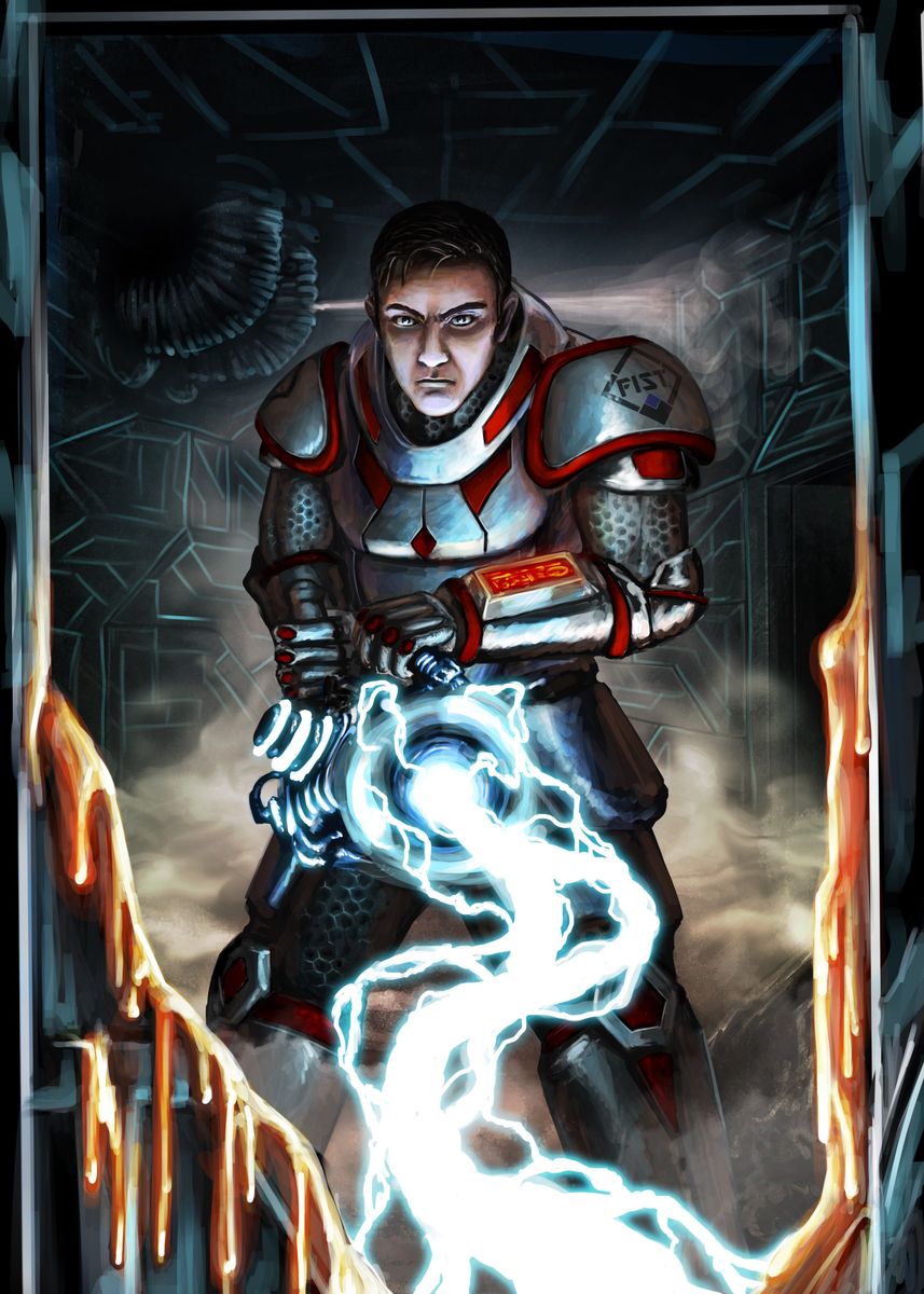 'Drason the Shock Trooper' Poster, picture, metal print, paint by ...