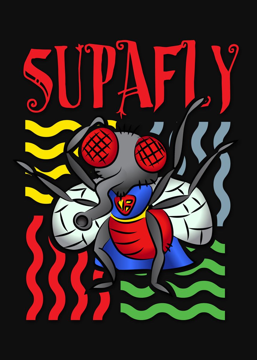 'SUPAFLY' Poster, picture, metal print, paint by George D. Pangidzwa ...