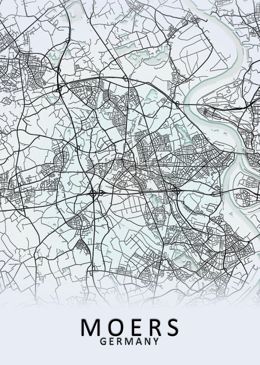 'Moers Germany City Map' Poster by City Map Art Prints | Displate