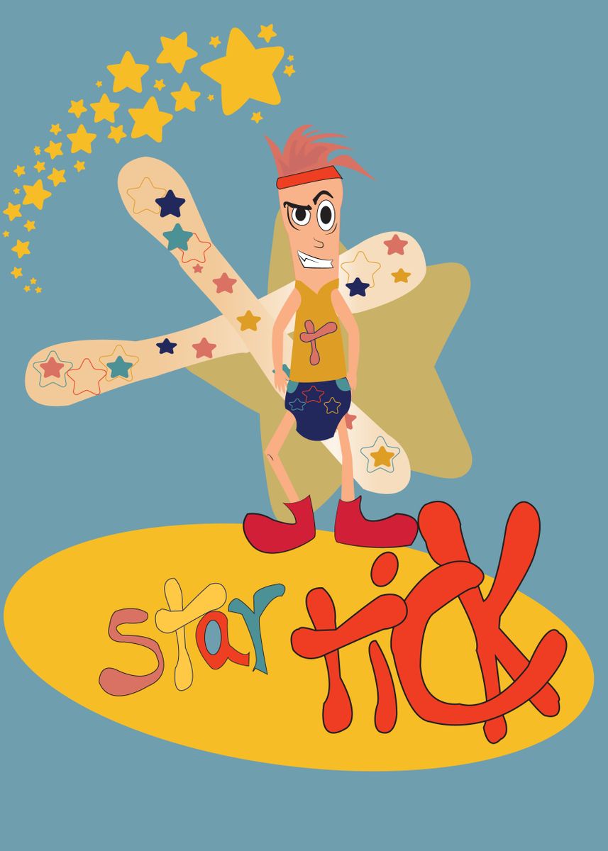 'STAR TICK' Poster, picture, metal print, paint by Aya Fadel | Displate