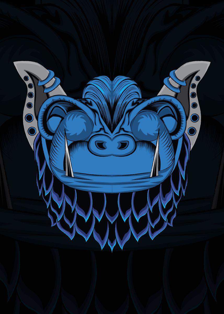 'The barong mask' Poster, picture, metal print, paint by syn creatype ...