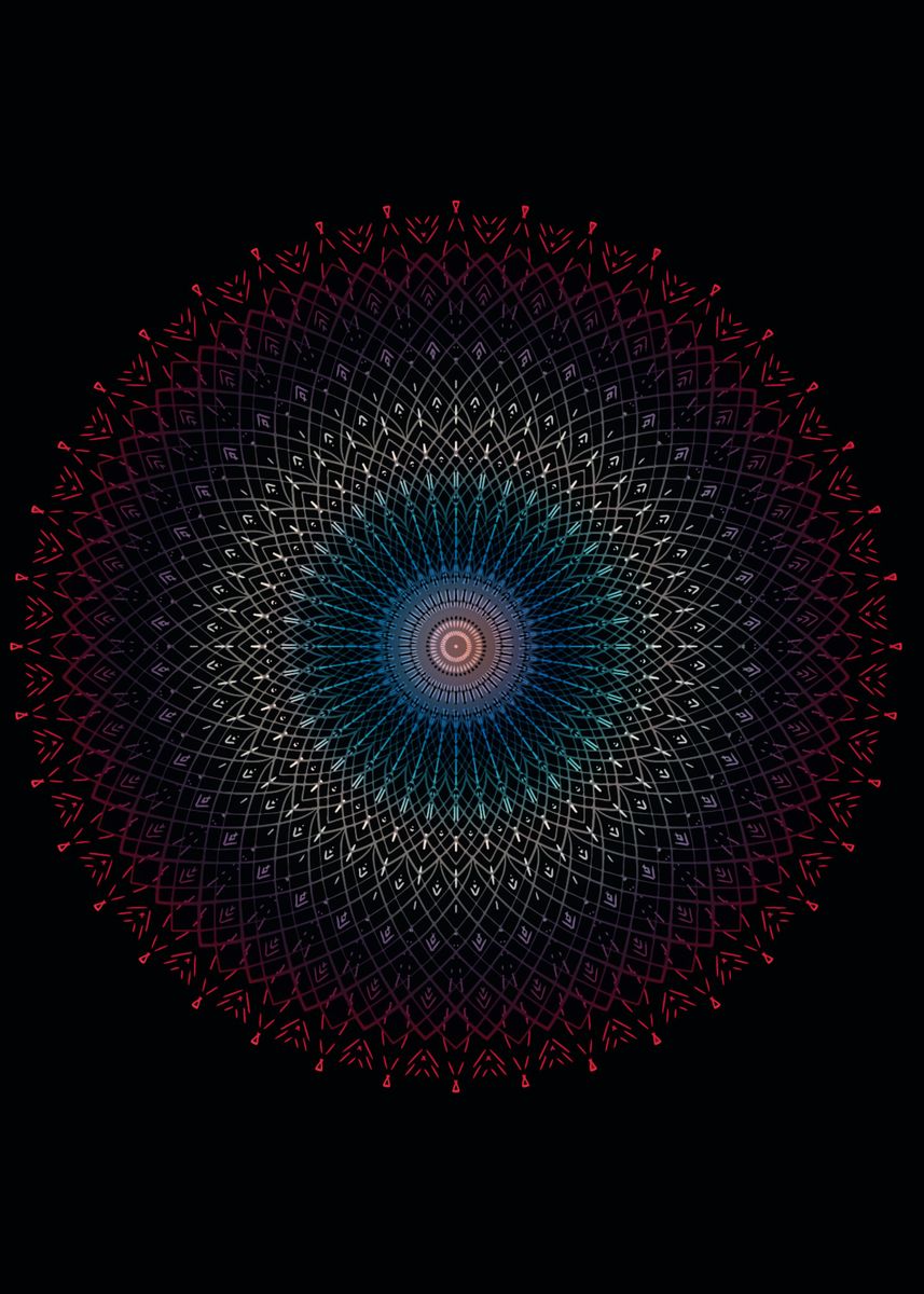 'Spectrum Mandala' Poster, picture, metal print, paint by Yoshith K ...