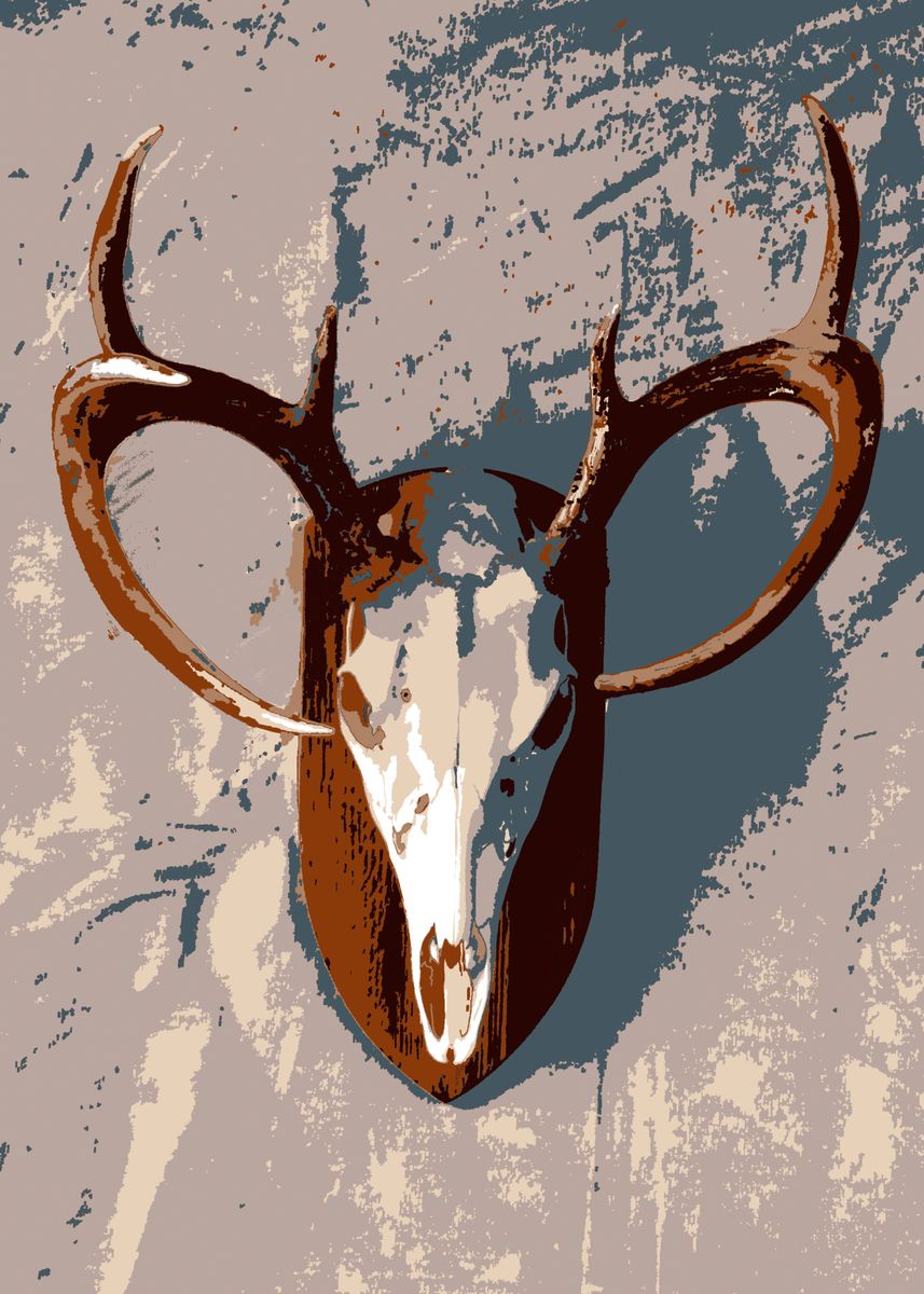 'buck' Poster, picture, metal print, paint by Deadcat Design | Displate