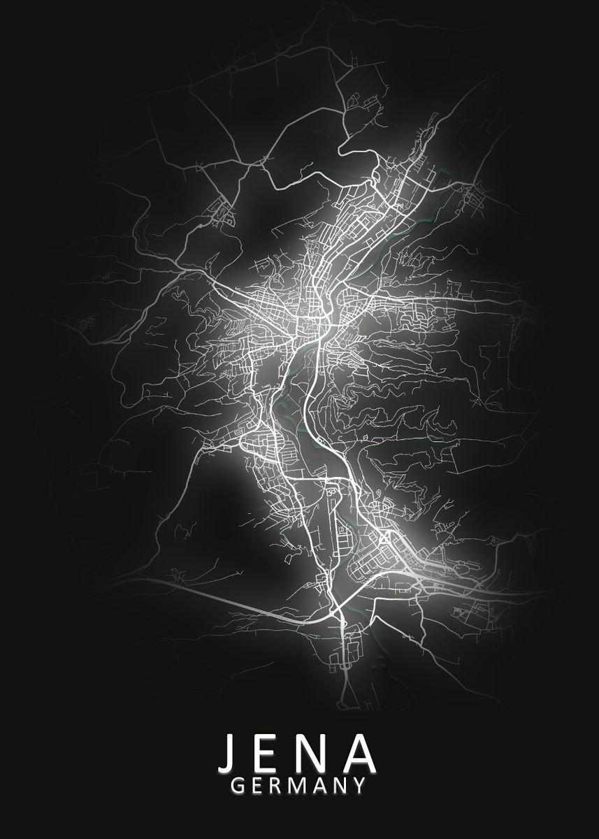 'Jena Germany City Map' Poster by City Map Art Prints | Displate