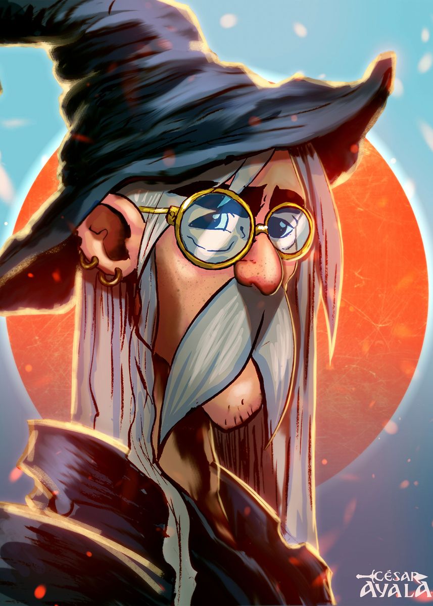 'wizard' Poster by César Ayala | Displate