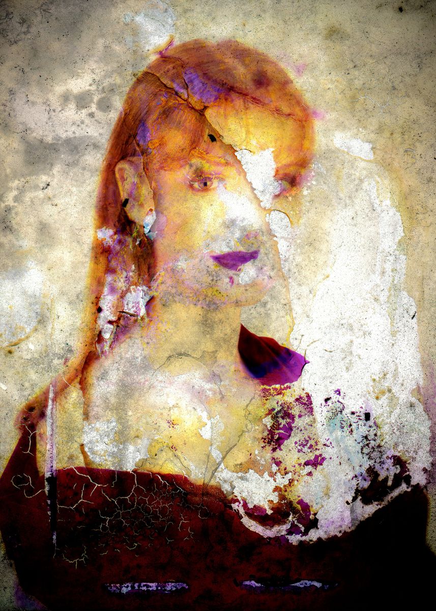 'Visage 2' Poster, picture, metal print, paint by Robert Twigg | Displate