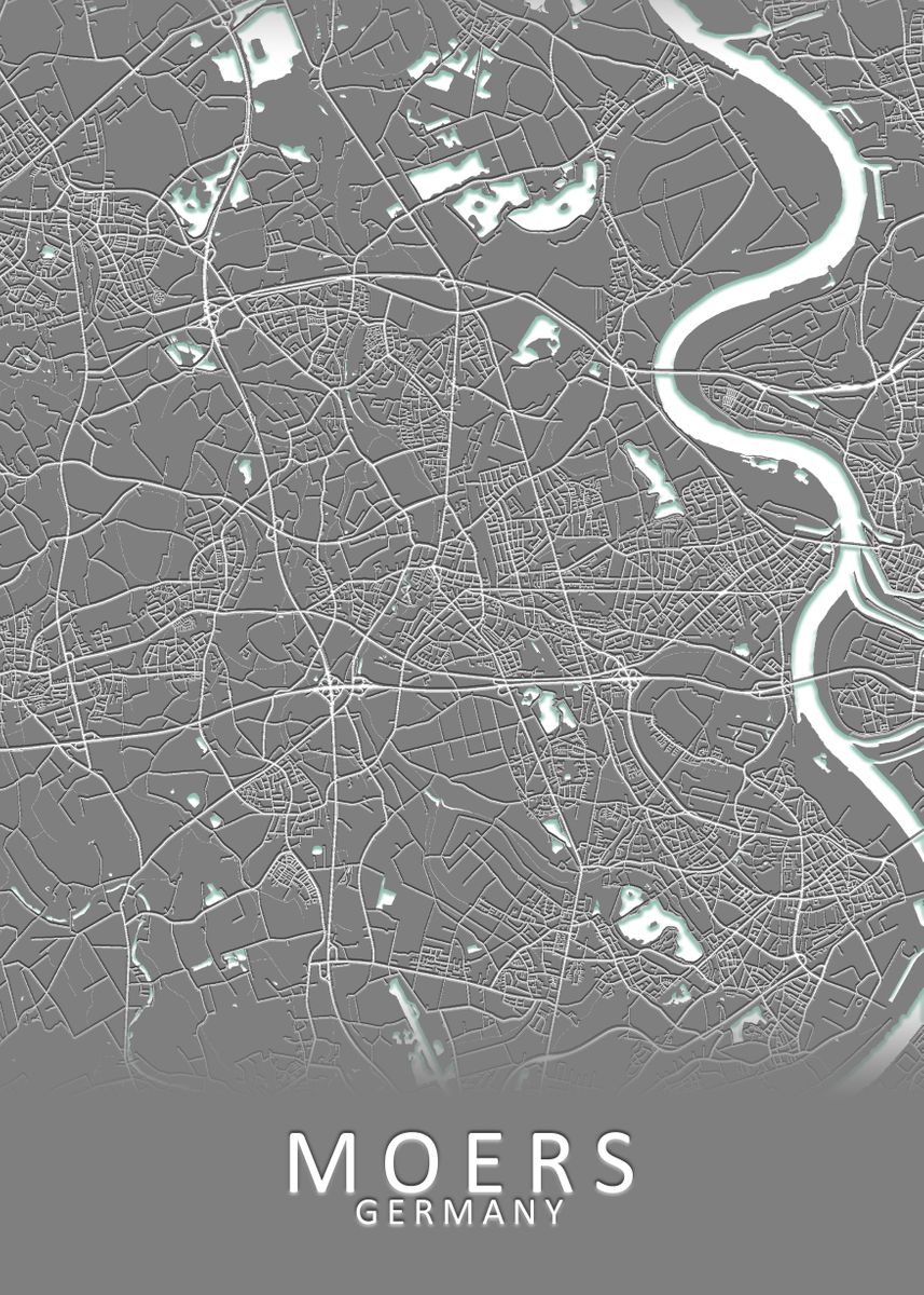 'Moers Germany City Map' Poster by City Map Art Prints | Displate