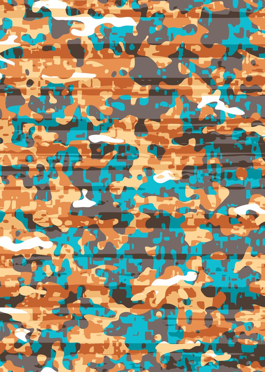 'Modern Pop Camouflage' Poster, picture, metal print, paint by ...