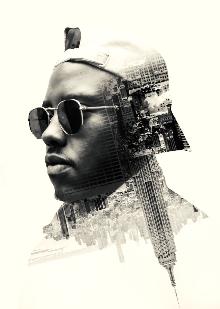 'Two worlds' Poster by Karabo Kekana | Displate