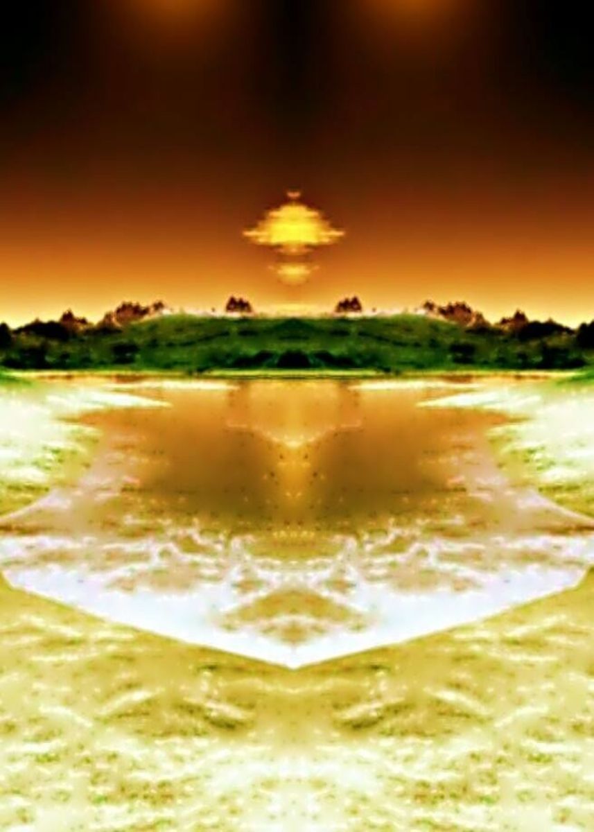 'Golden UFO' Poster, picture, metal print, paint by cynthia sonsalla ...