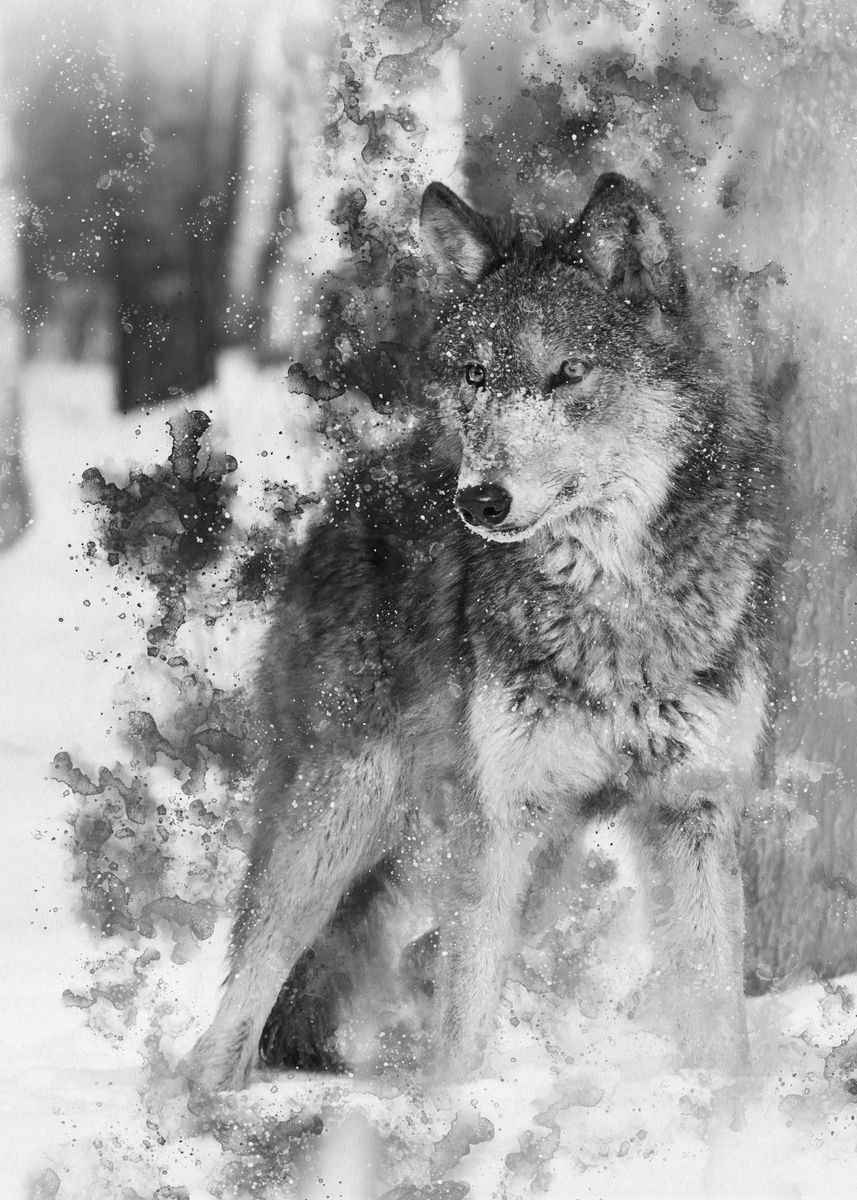 'Wolf 10' Poster by VM Designs | Displate