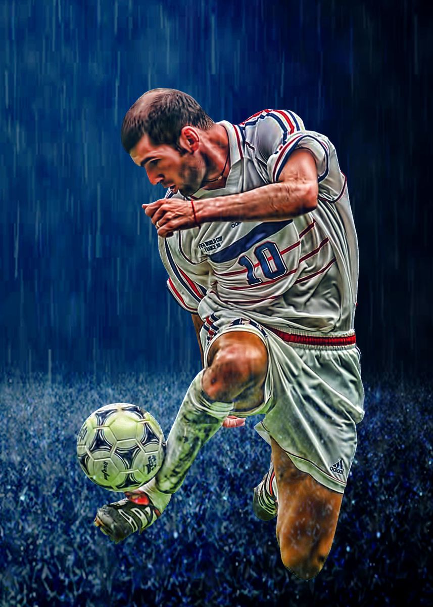 'zinedine zidane artwork' Poster, picture, metal print, paint by ...