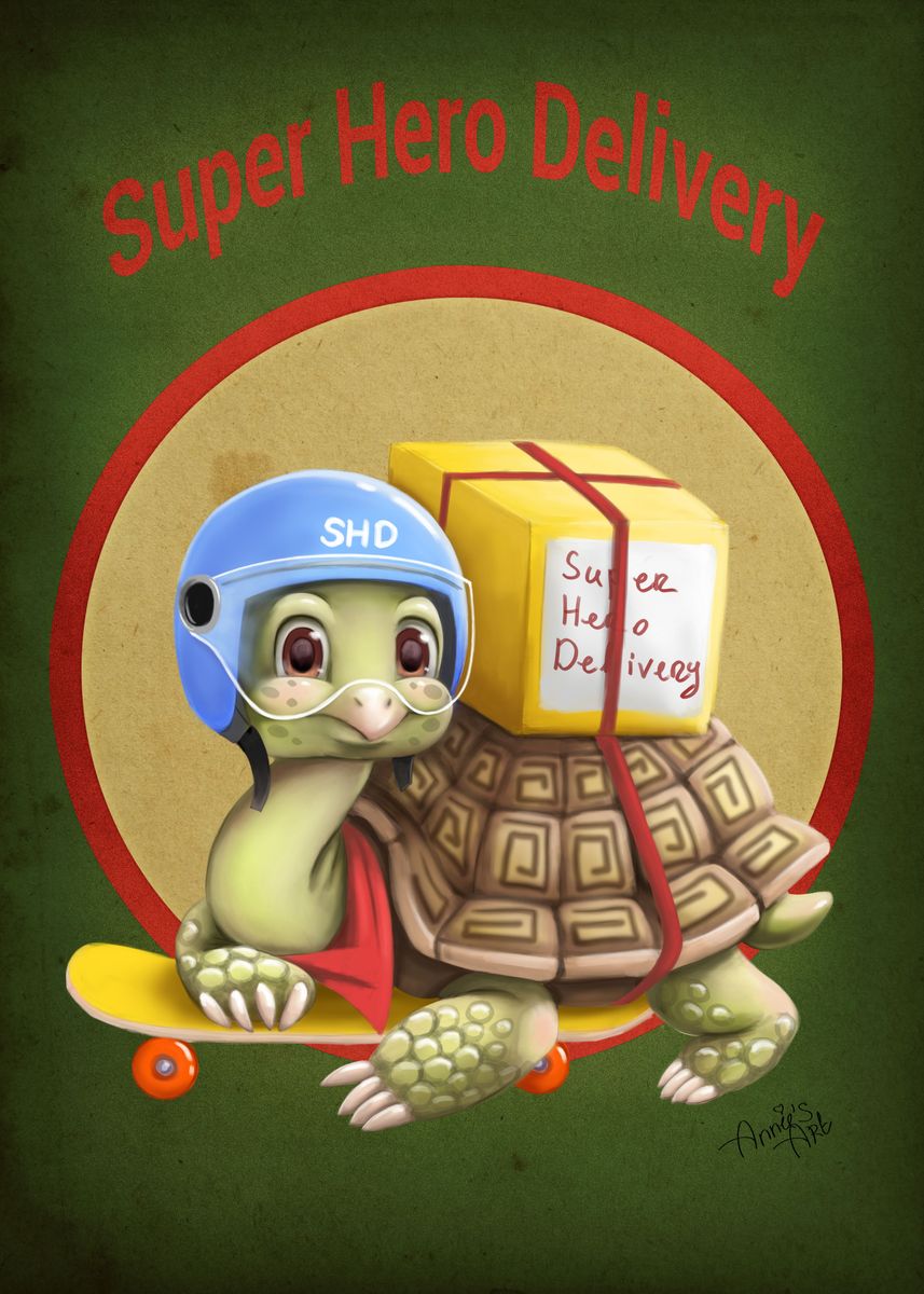 'George the turtle 2' Poster by Anna Mannco | Displate