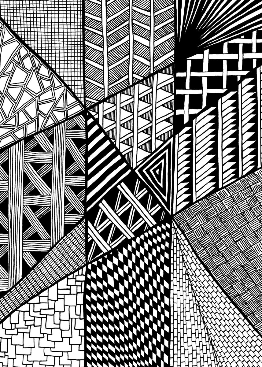 'Angles' Poster, picture, metal print, paint by Marilyn Lowe | Displate