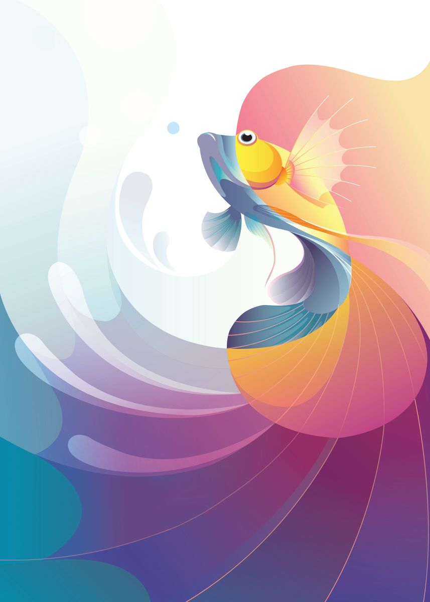 'Fish world 2' Poster by Thuan Ngo | Displate