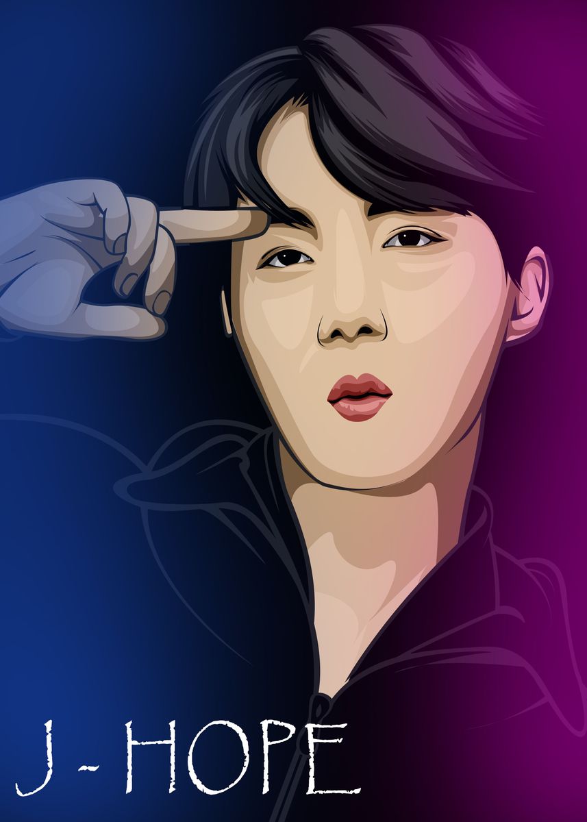 'j hope glowing' Poster by Ridwanart | Displate