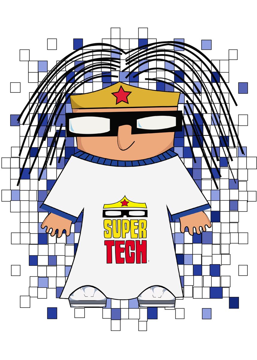 'Supertech Comic' Poster by Andrea Coto | Displate