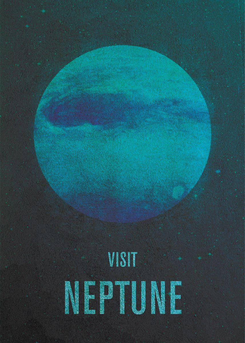 'Visit Neptune' Poster, picture, metal print, paint by Matthew ...