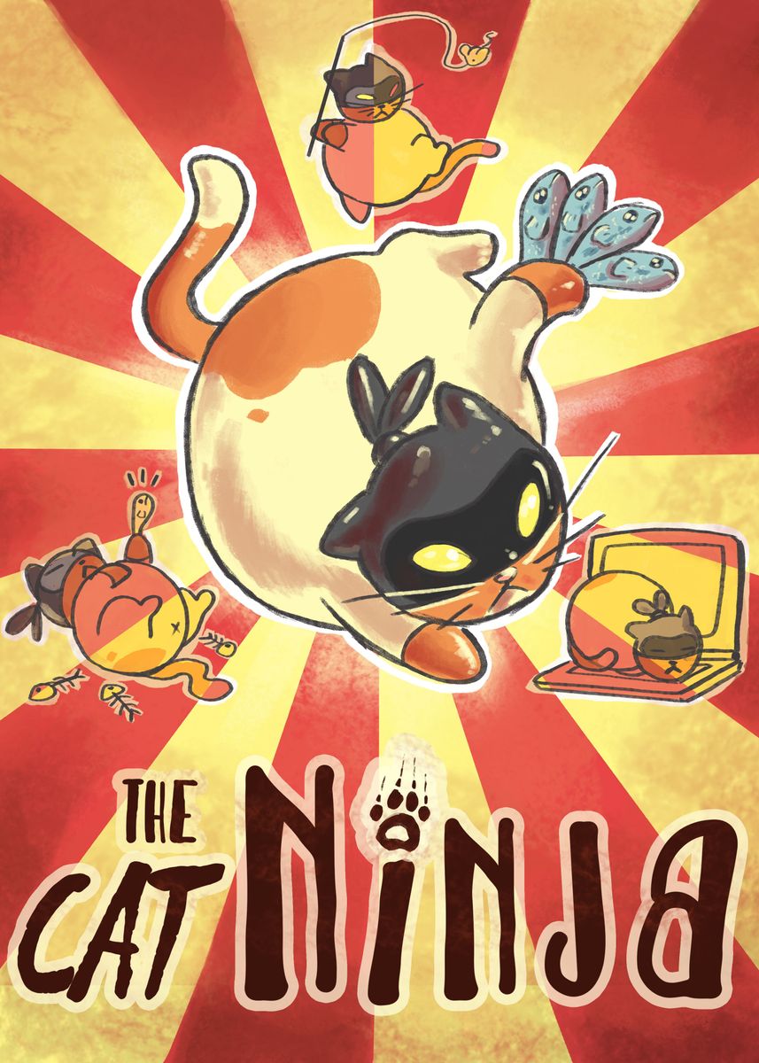 'The Cat Ninja' Poster by Fluffy Hair | Displate