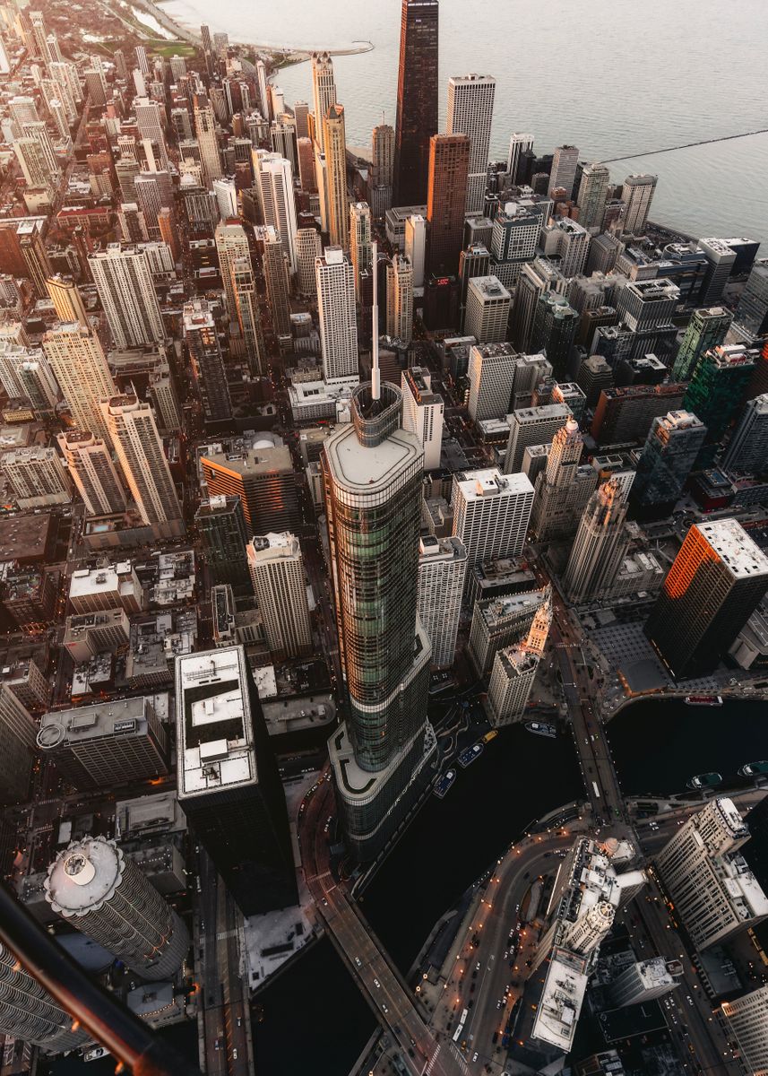 'City Aerial Shot Bird View' Poster by La Grafik | Displate