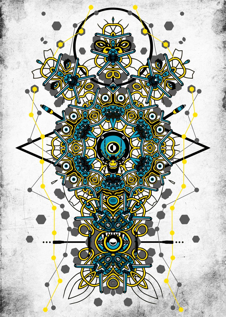 'TOTEM TECHNO SOUND' Poster by Valentin Lerond Caussin | Displate