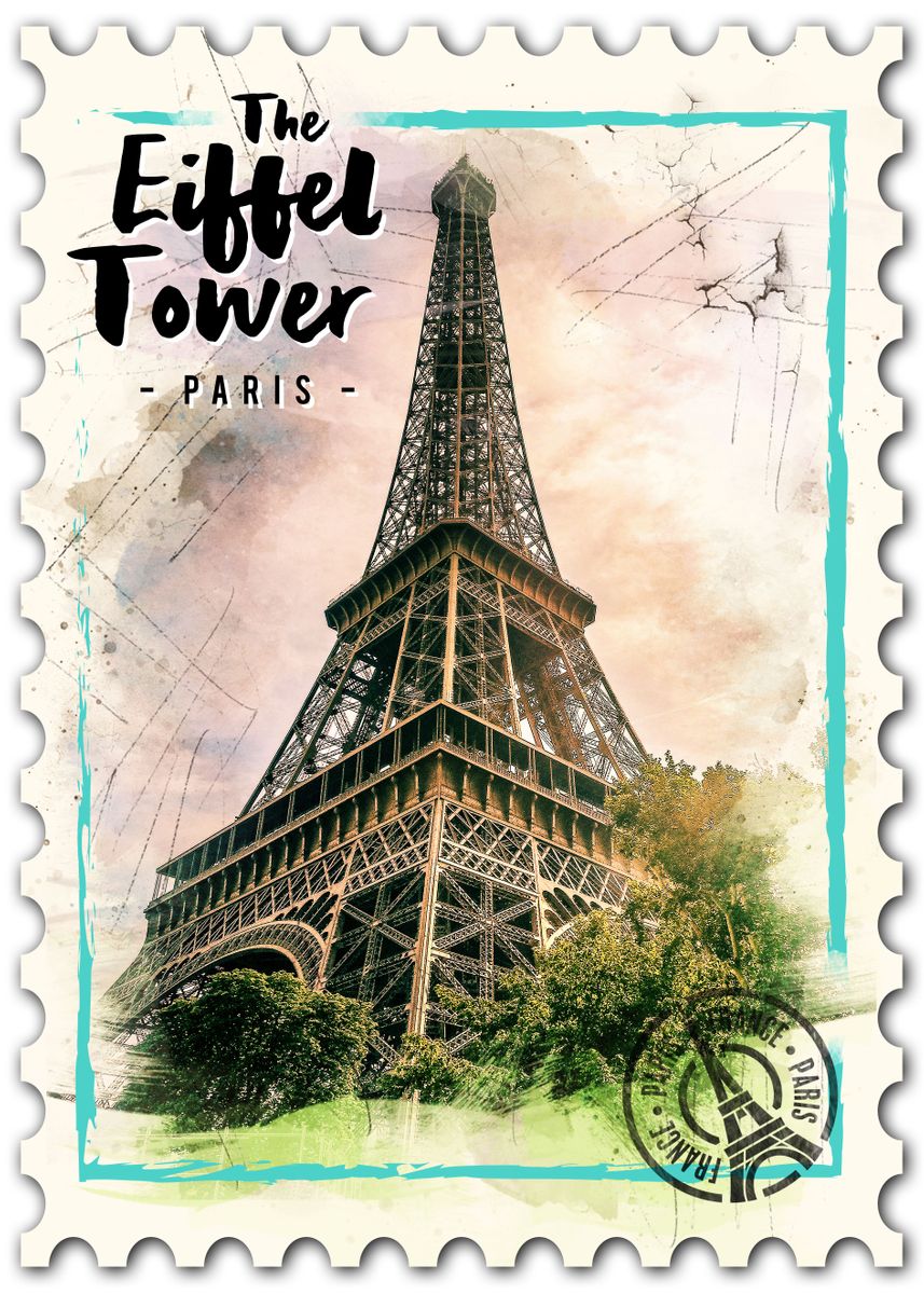 'The Eiffel Tower' Poster, picture, metal print, paint by JGDesign ...