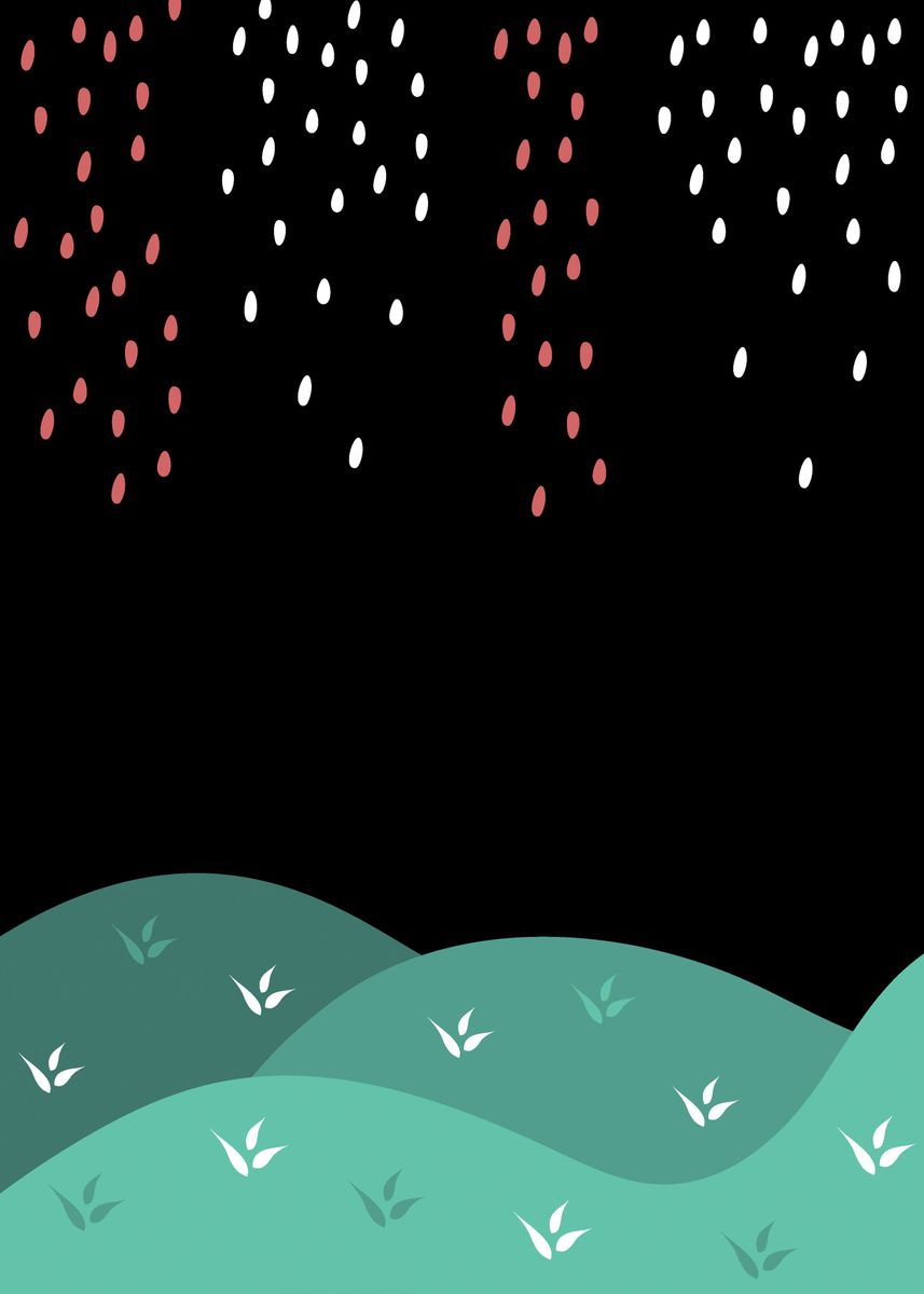 'rainfall' Poster, picture, metal print, paint by nourart | Displate