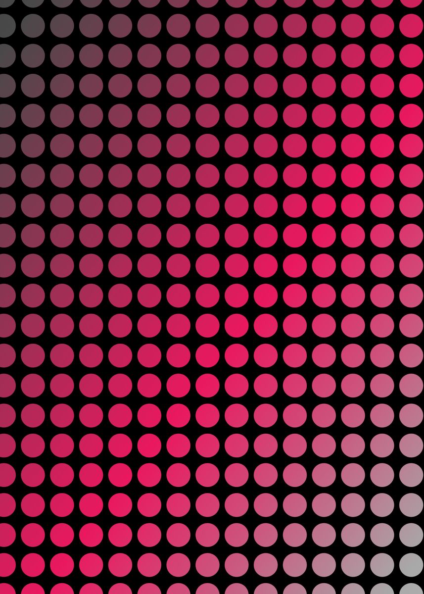 'Vibrant pink polka dots' Poster, picture, metal print, paint by ...