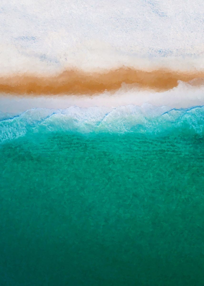 'Beach Landscape' Poster, picture, metal print, paint by Toni Queiroz ...