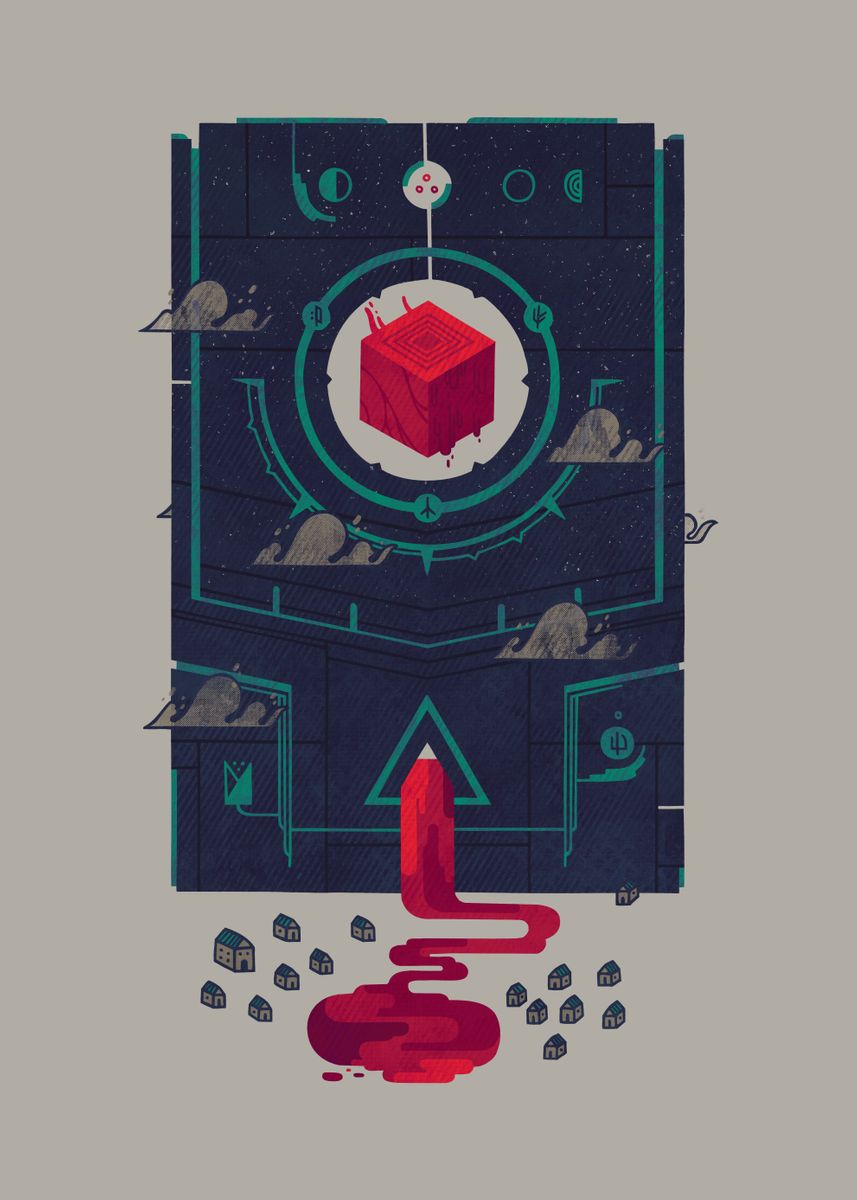 'The Monolith' Poster, picture, metal print, paint by Hector Mansilla ...