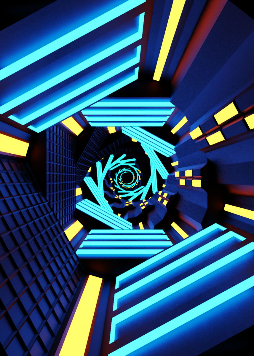 'Spin Room' Poster, picture, metal print, paint by bashfulmanman | Displate