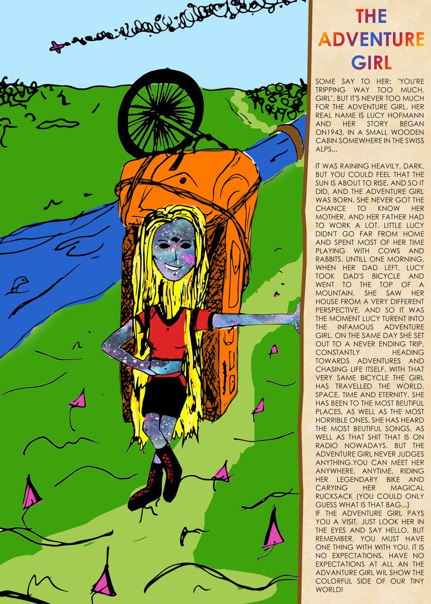 'The Adventure Girl' Poster by 1niekas | Displate