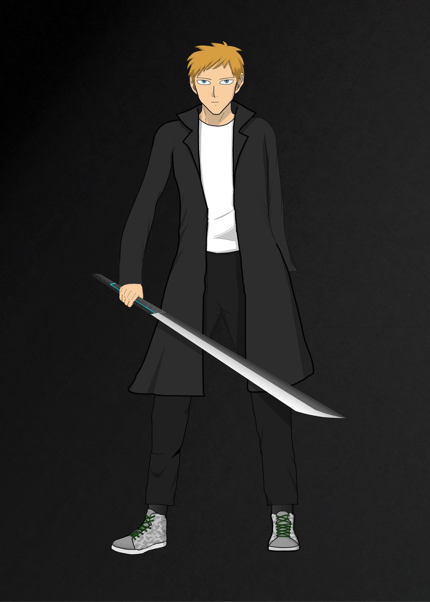 'One Hand one Blade' Poster, picture, metal print, paint by BARI | Displate