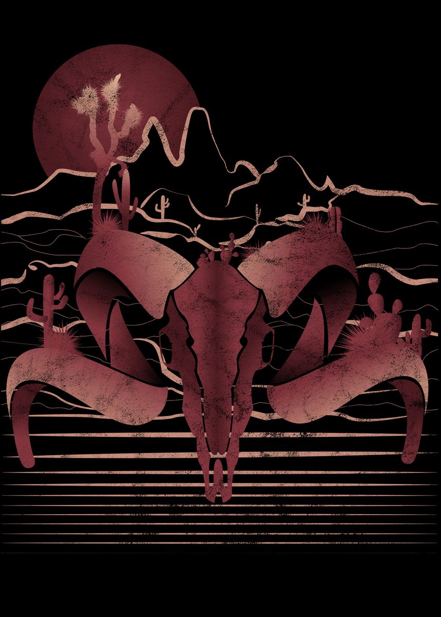 'Desert Ram' Poster, picture, metal print, paint by Elizabeth Ford ...