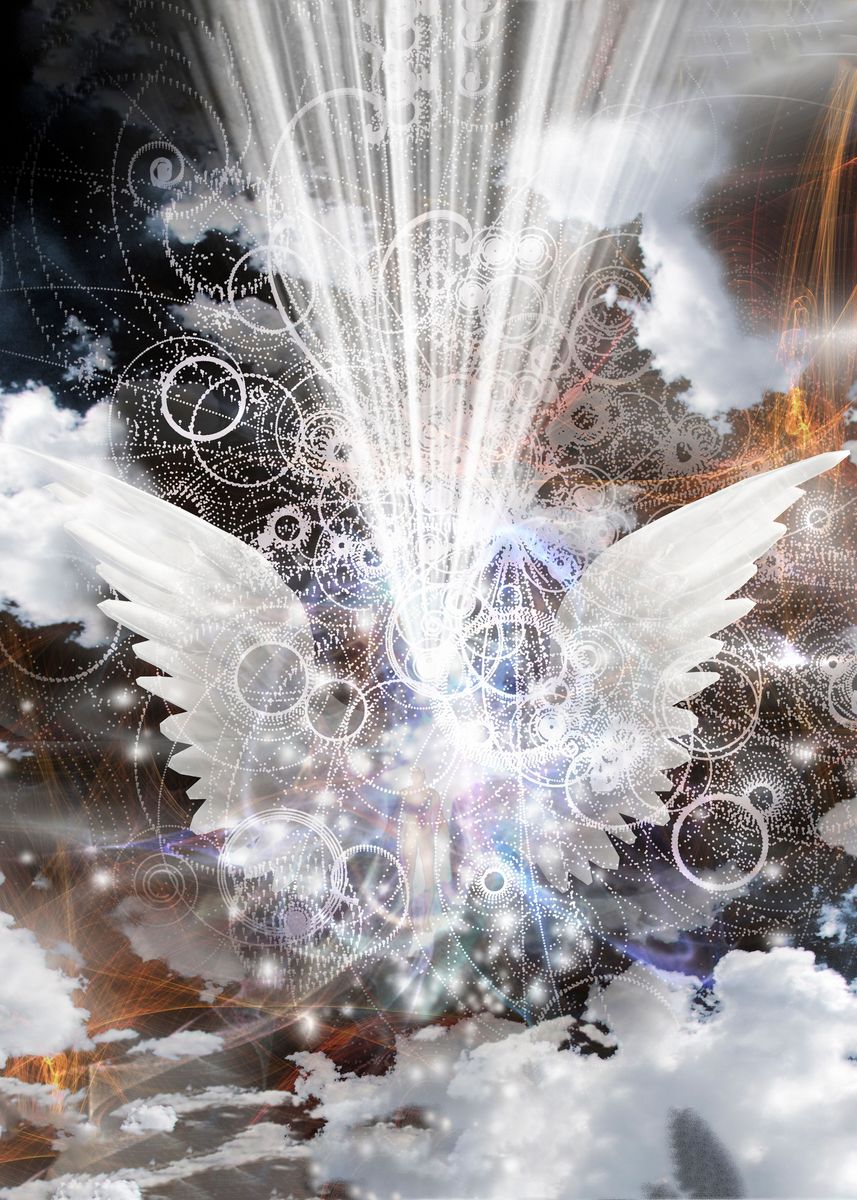 'Angel light' Poster, picture, metal print, paint by Bruce Rolff | Displate