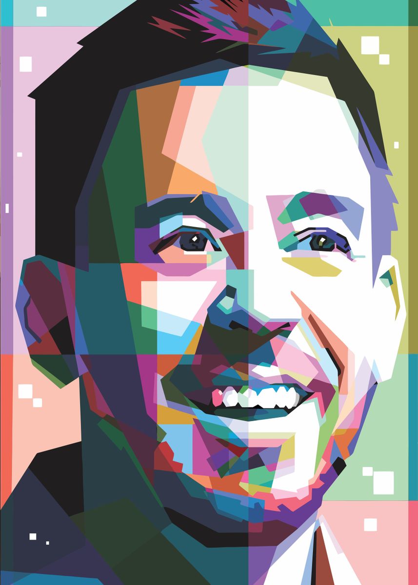 'Mike Shinoda' Poster, picture, metal print, paint by Tom Cage | Displate