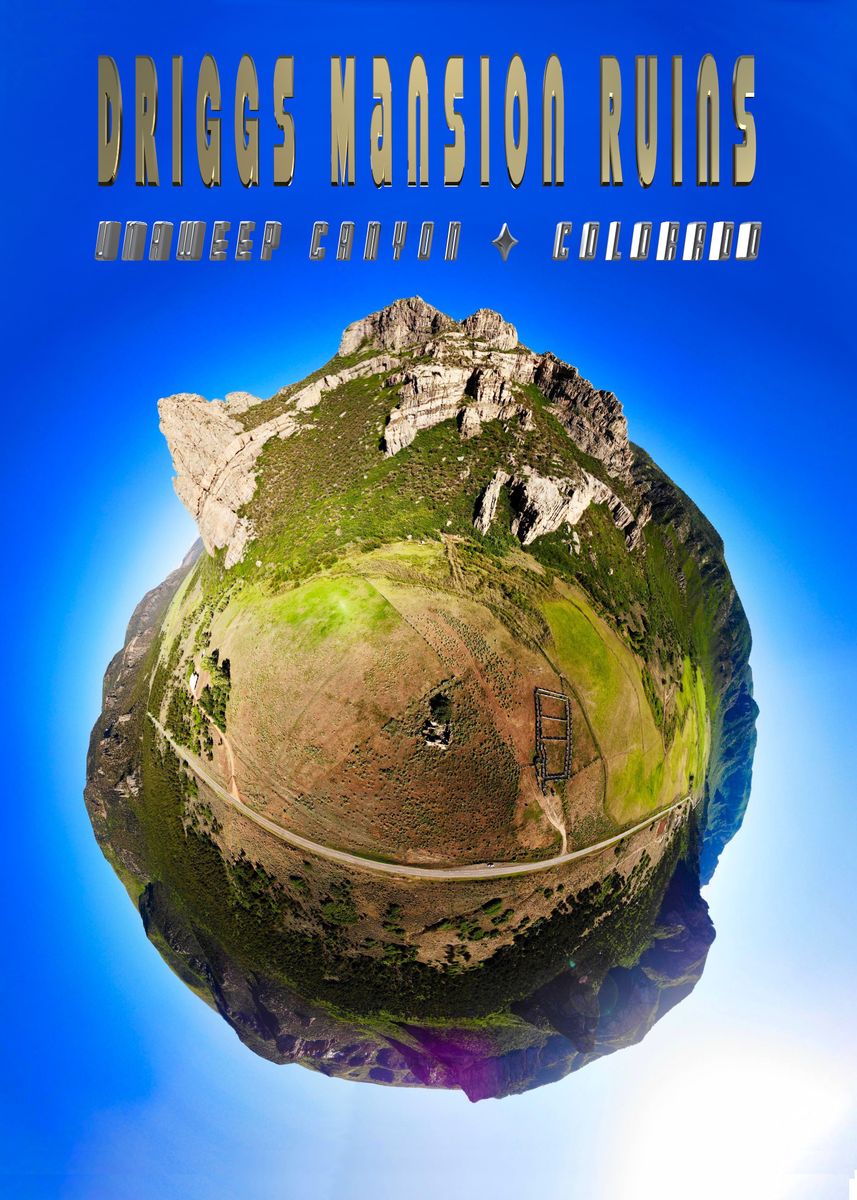 'Driggs Mansion Tiny Planet' Poster, picture, metal print, paint by Mad ...