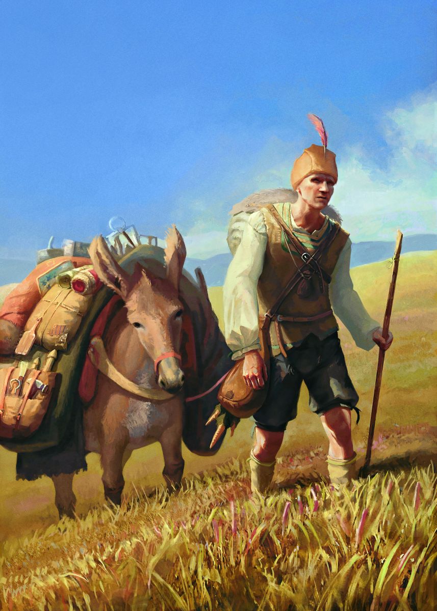 'Traveling Merchant' Poster, picture, metal print, paint by GWENT ...