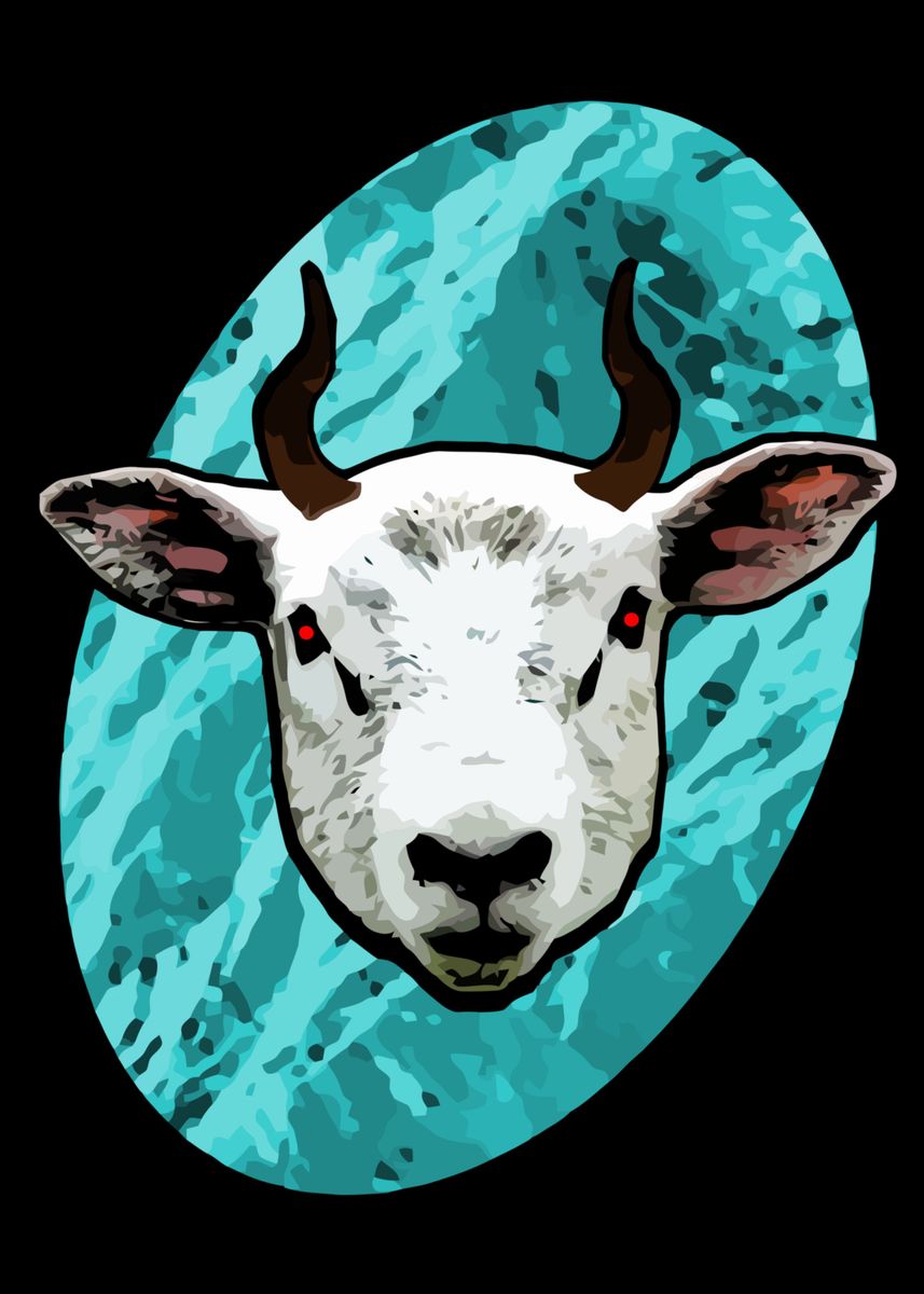 'Evil Sheep' Poster, picture, metal print, paint by Andrew Fuller ...