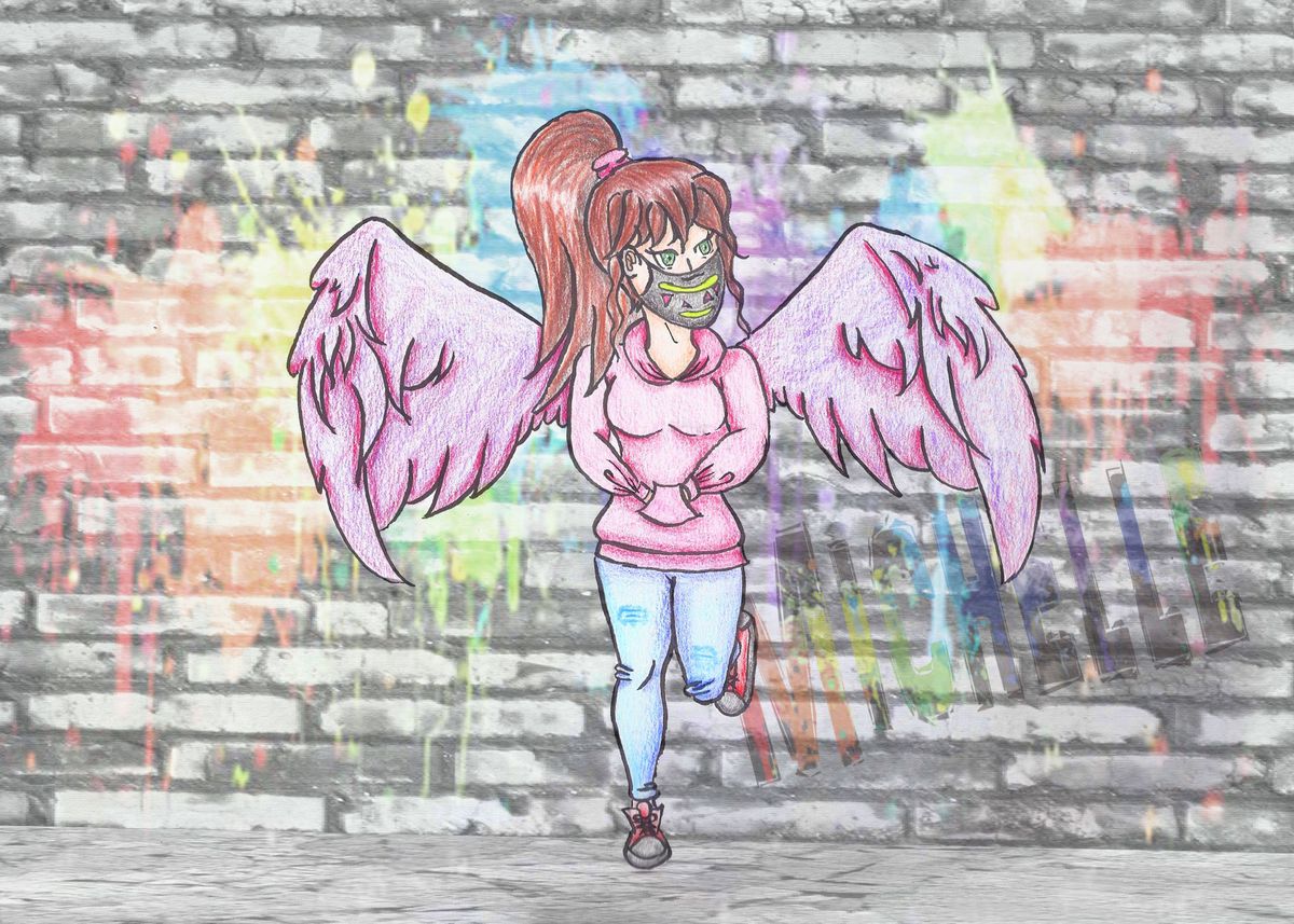 'Masked Angel' Poster by Michelle | Displate