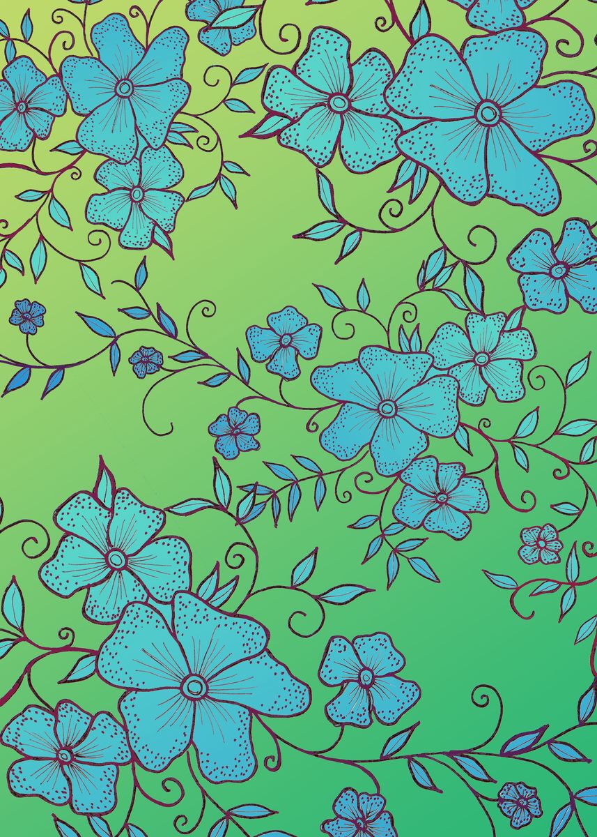 'Floral Ornaments Pattern' Poster by Sebastian Grafmann | Displate