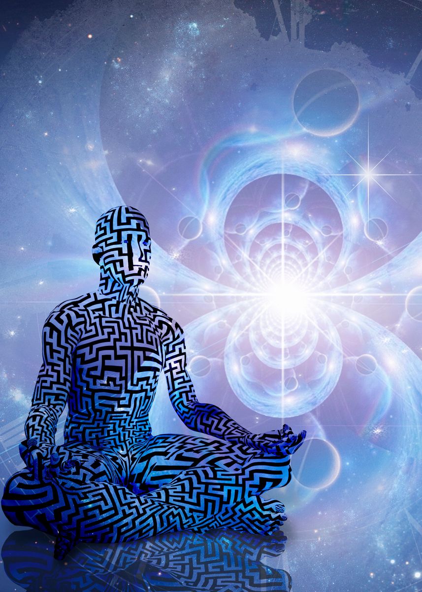 'Space Meditation' Poster by Bruce Rolff | Displate