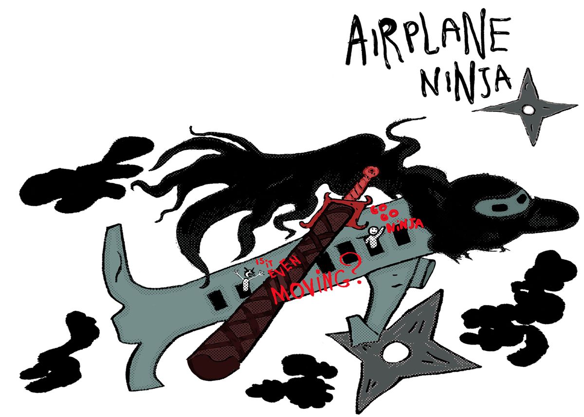 'APR19: Airplane Ninja' Poster by Arthur Rand | Displate