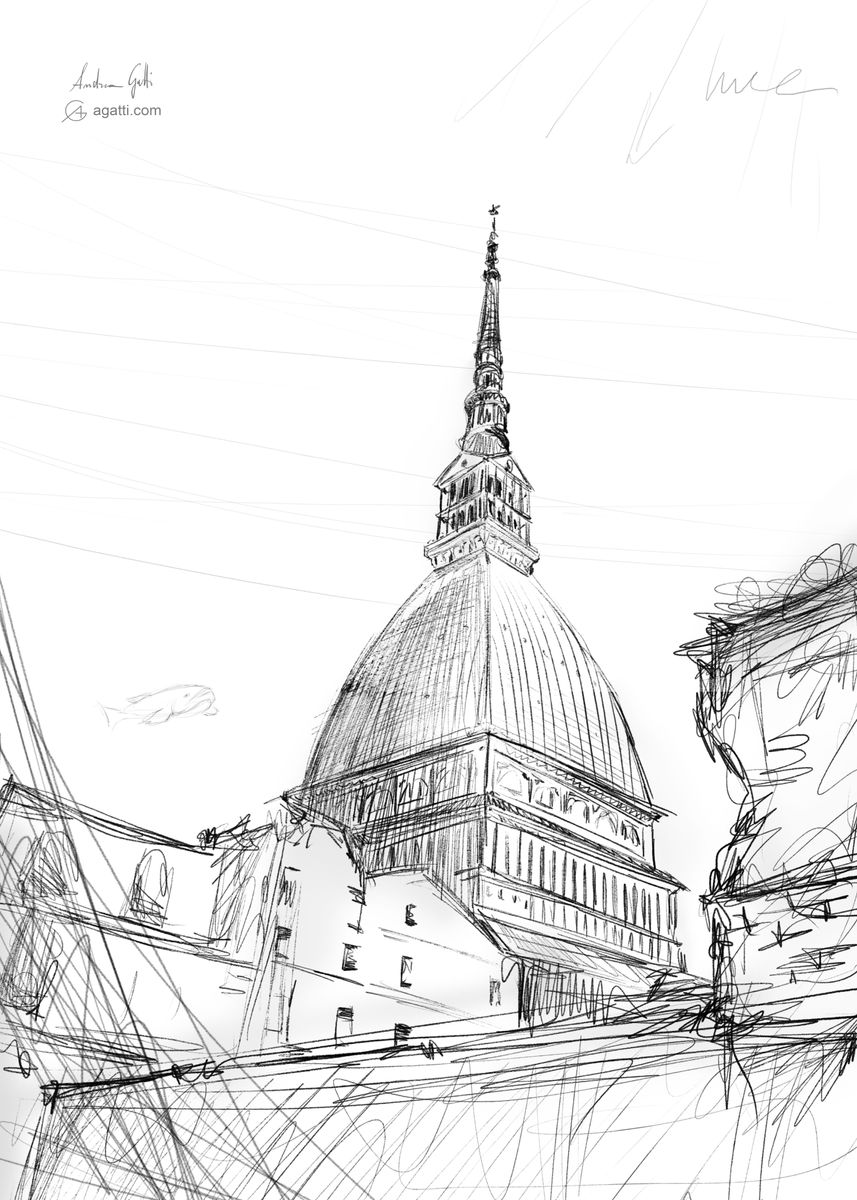 'Mole View drawing' Poster by Andrea Gatti | Displate