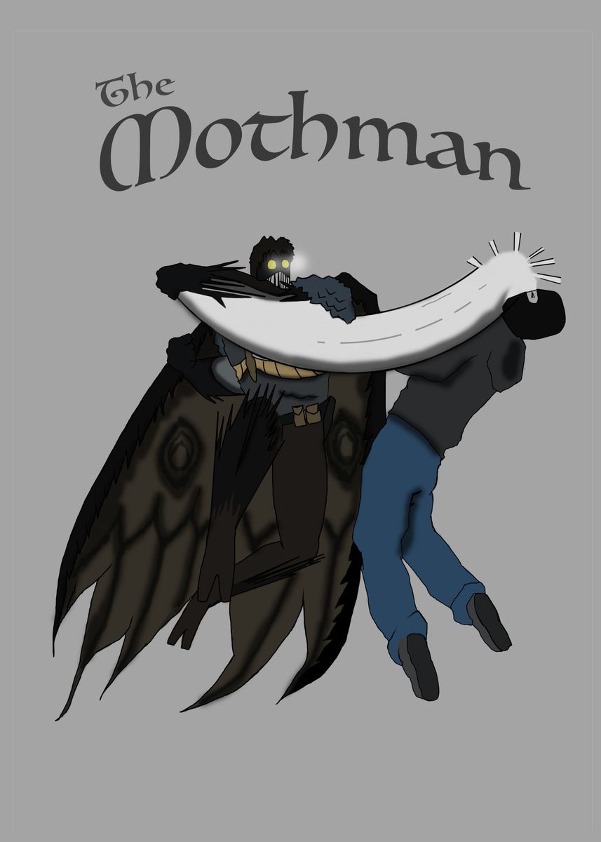 'Mothman' Poster, picture, metal print, paint by William Fong | Displate