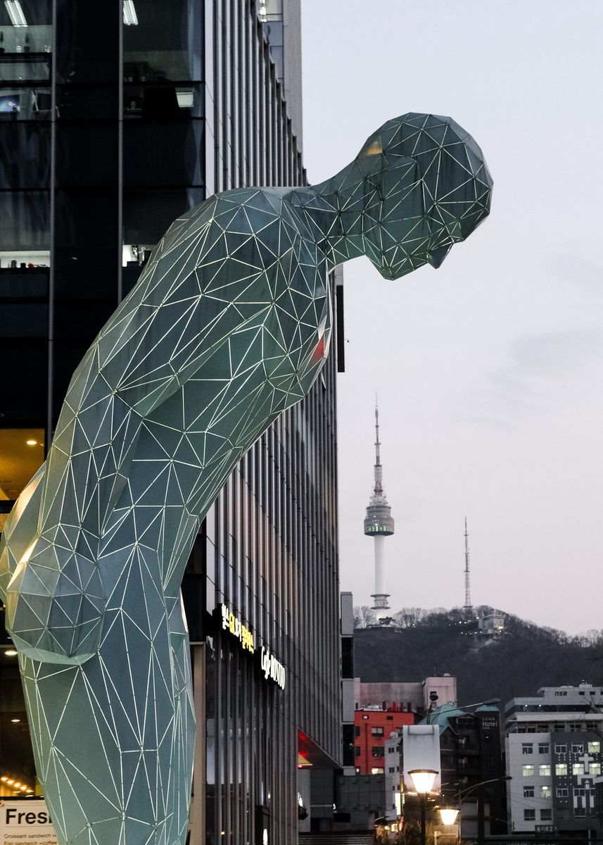 'Statue Bowing' Poster, picture, metal print, paint by Tima Mikheev ...