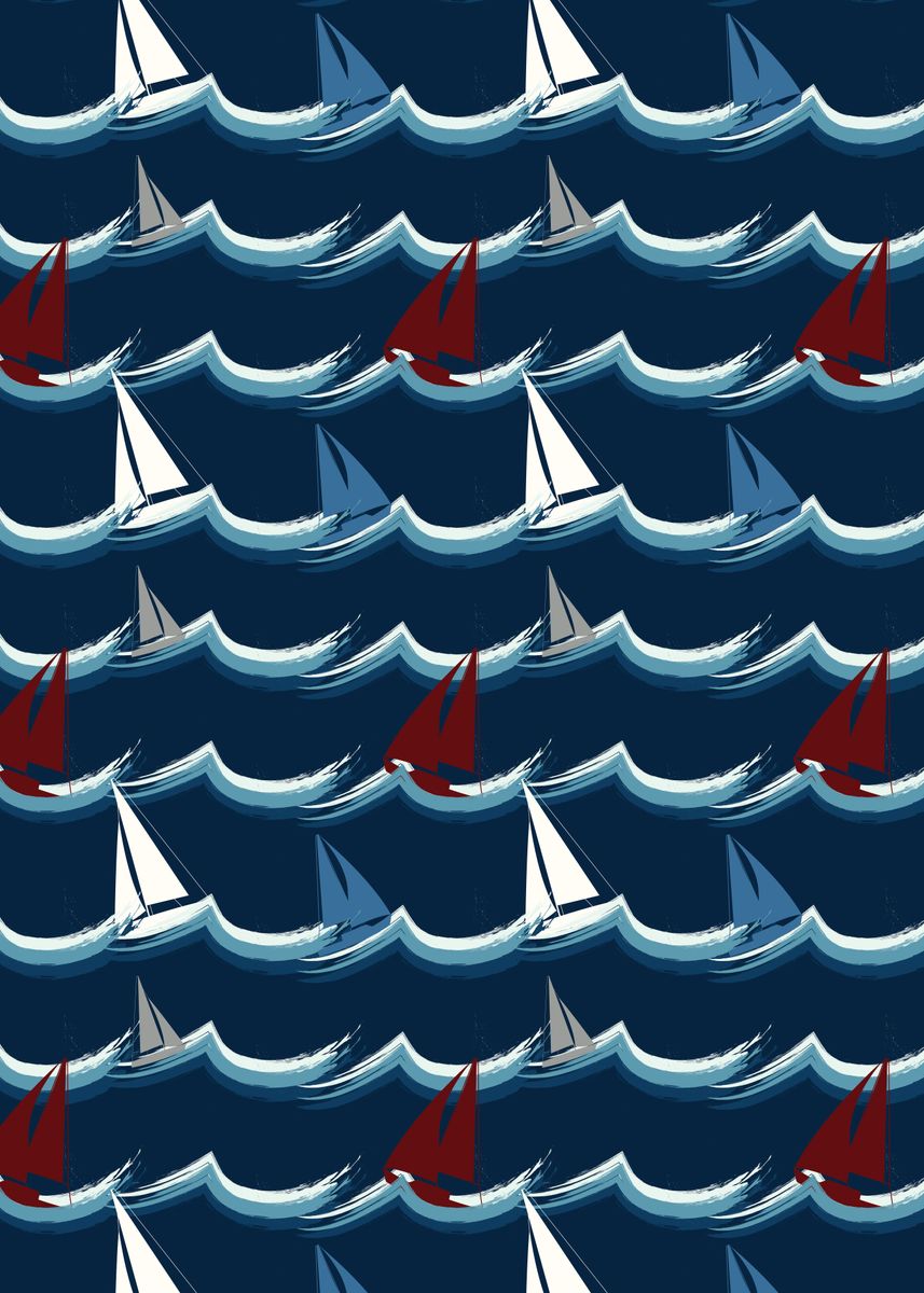 'Nautical Sailing' Poster, picture, metal print, paint by S Vaeth ...